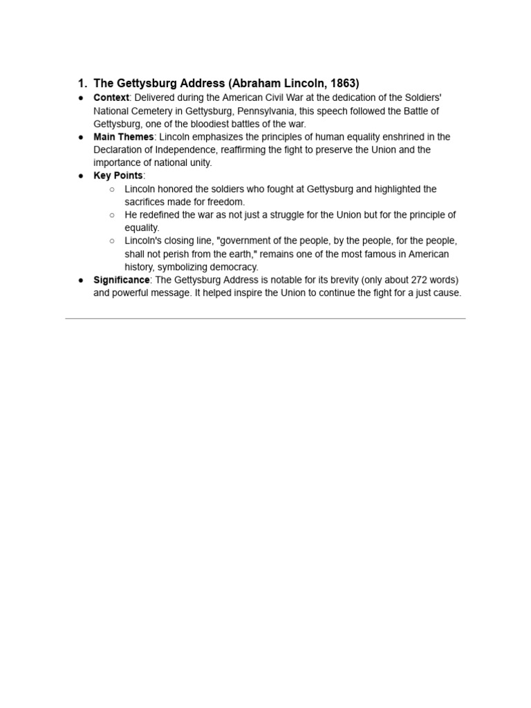Gettysburg Notes | PDF | History