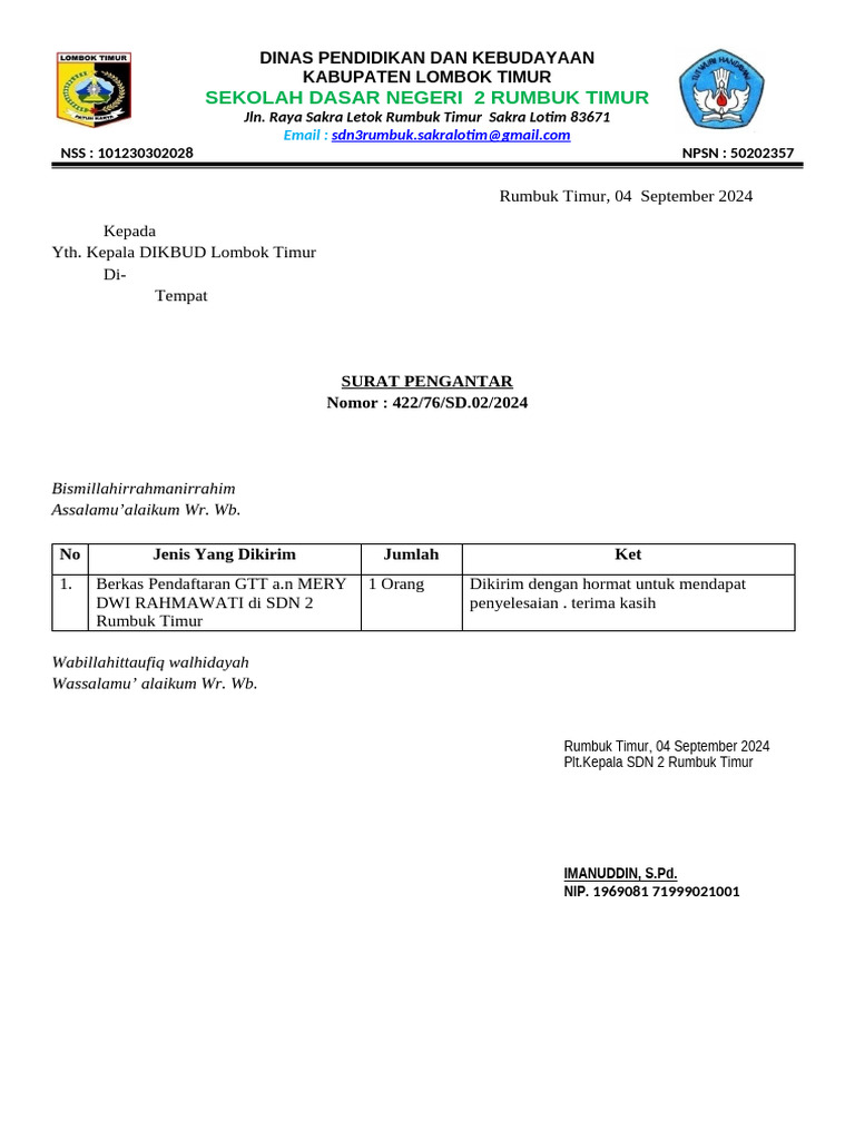 Surat Pengantar Gelar Akademik | PDF