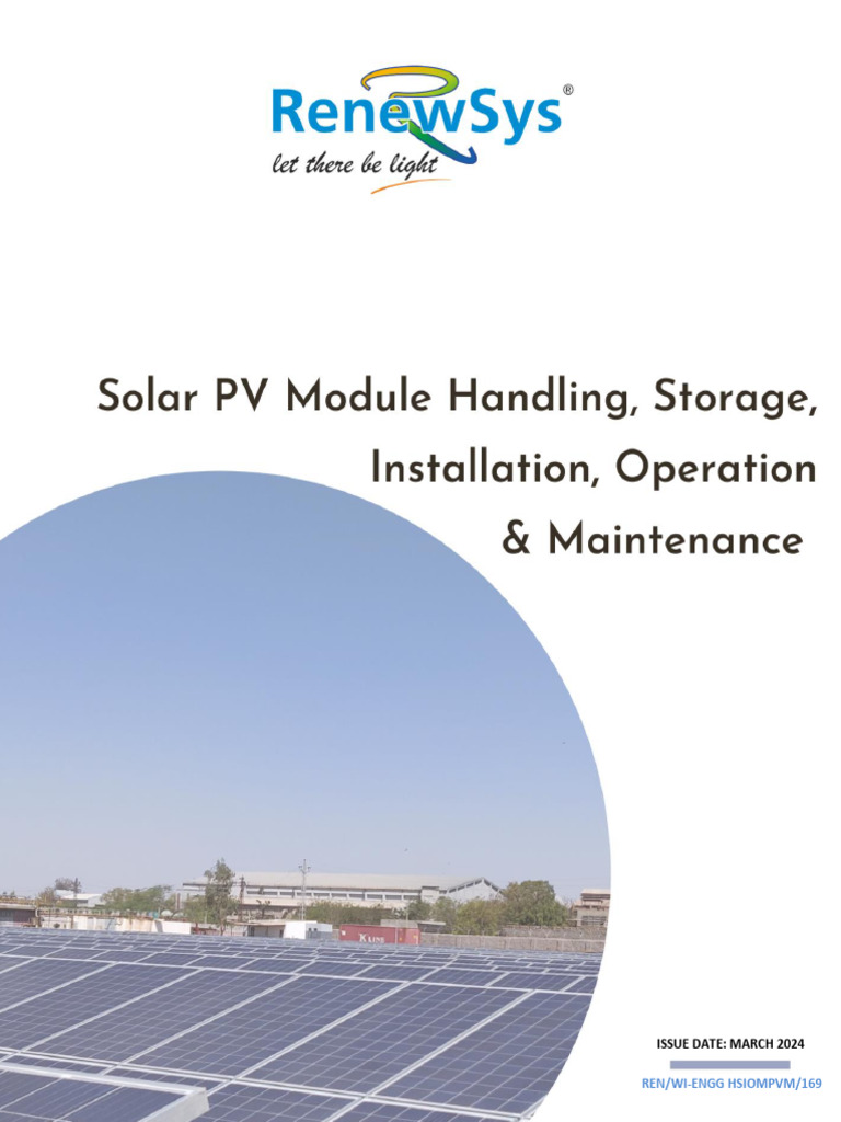 RenewSys Handling Storage Installation Operation and Maintenance Manual ...