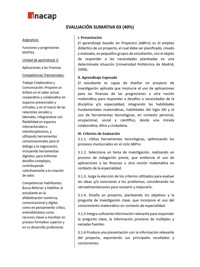 ABPro Etapa 1 | PDF | Evaluación | Aprendizaje