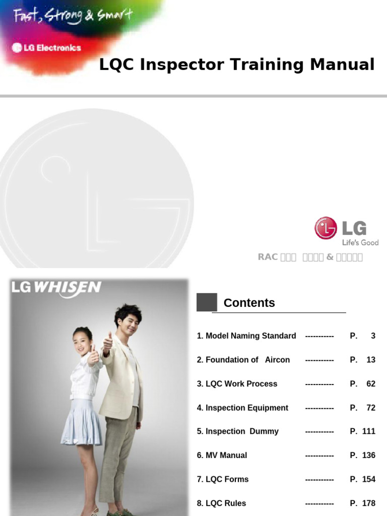 LQC Inspector Training Manual | PDF | Evaporation | Air Conditioning