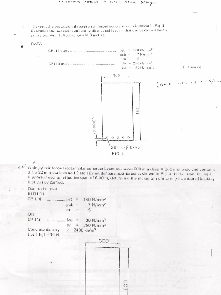 Beam Design Tutorial Sheet | PDF