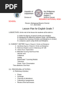 Lesson Plan For English Grade V Using Explicit Instruction | PDF ...