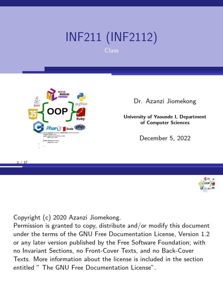 3-class | PDF | Class (Computer Programming) | Programming