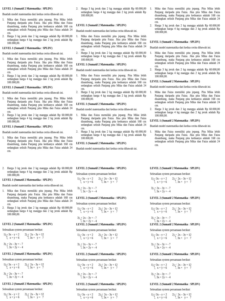 Sumatif 2 Matematika | PDF