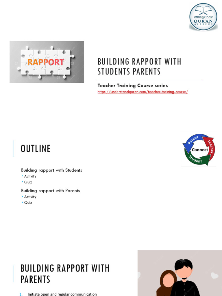 Building Rapport With Students & Parents | PDF | Empathy | Teachers