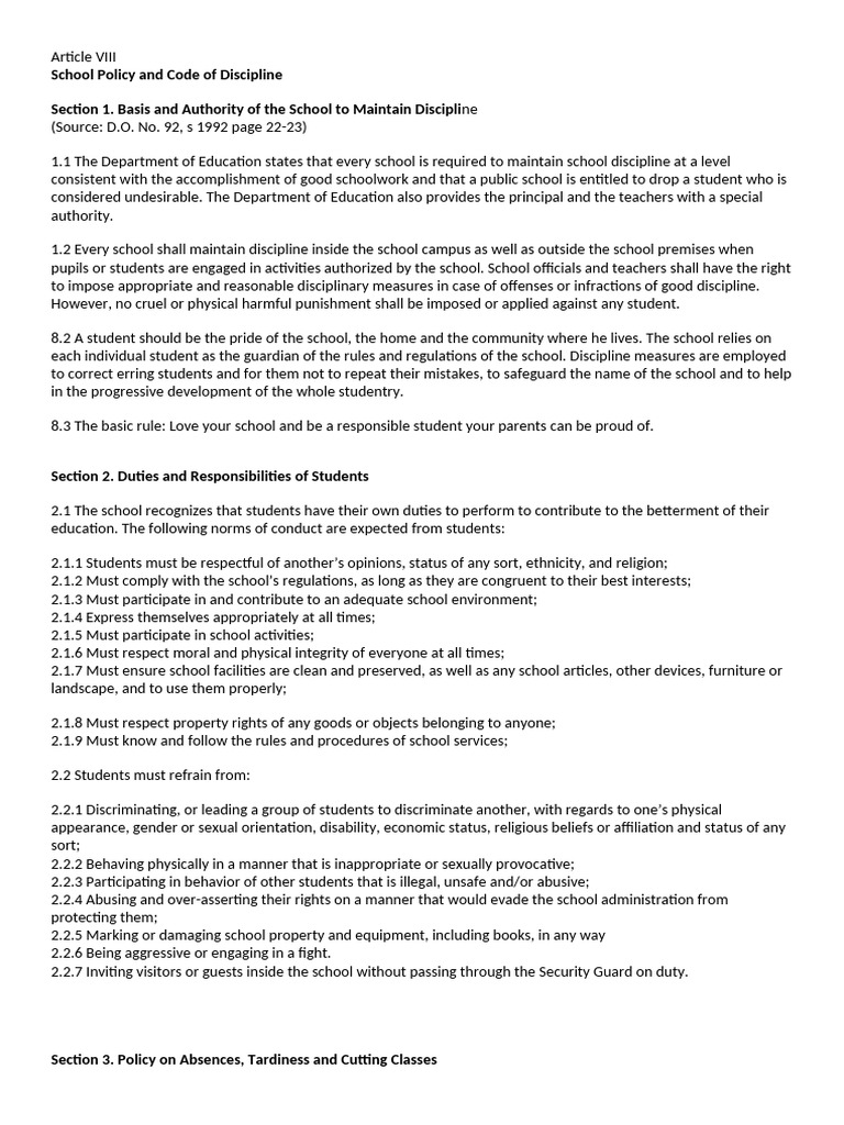 school rule | PDF | Schools | Teachers