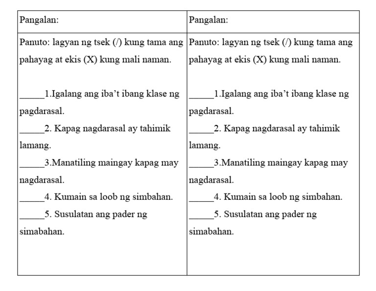 Q2W3 Pagtataya | PDF