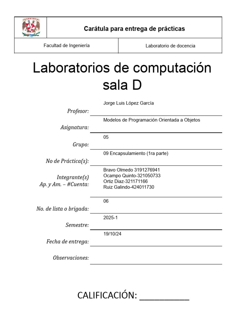 Encapsulamiento y Composición en POO | PDF | Objeto (informática ...