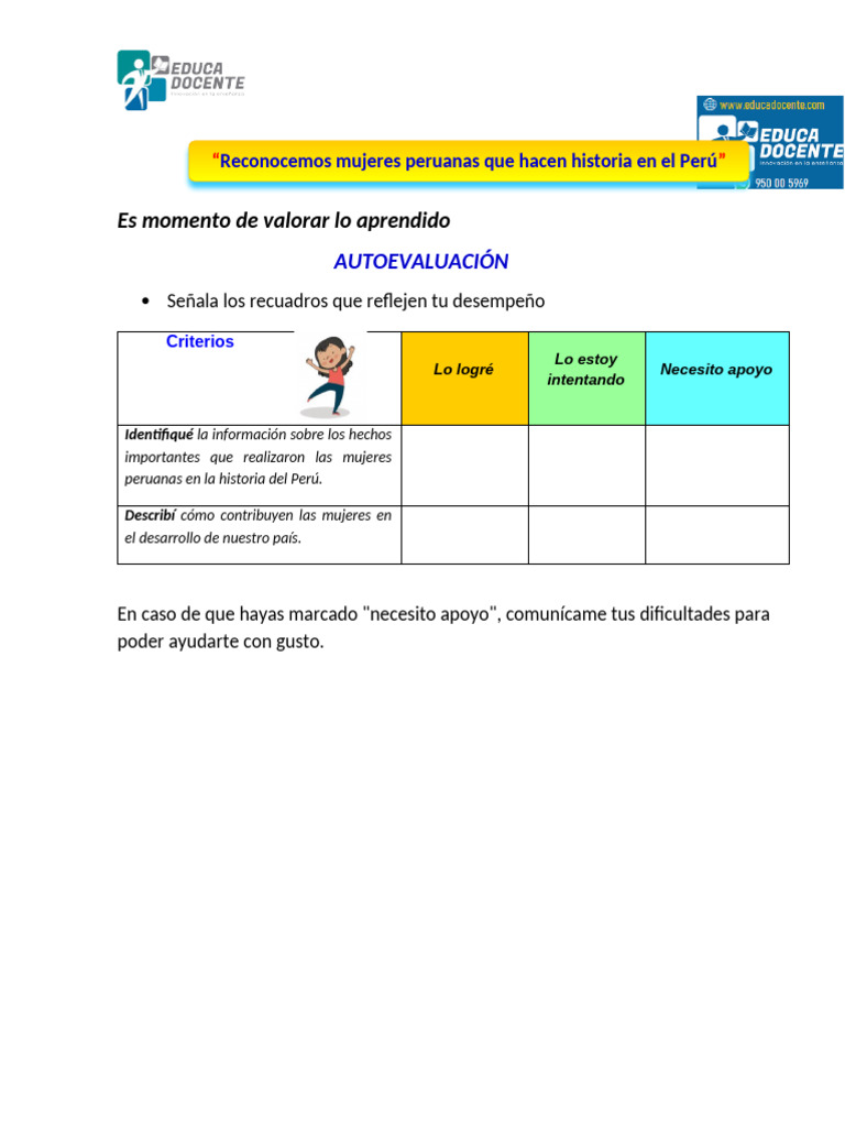1act - Sem2 - 2exp - Personal - Social - 1ero - Pri - Instrumento de ...
