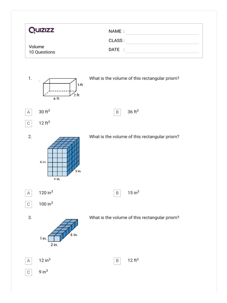 Volume Cube and Cuboid | PDF | Teaching Methods & Materials