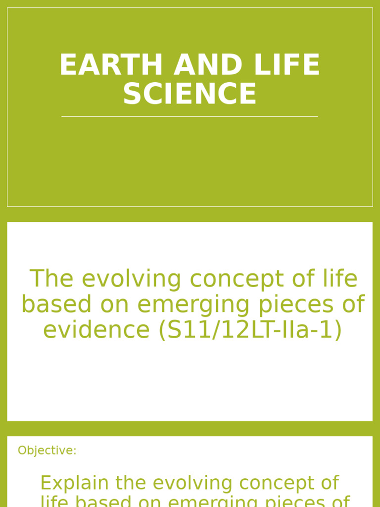Earth and Life Science | PDF | Life | Abiogenesis