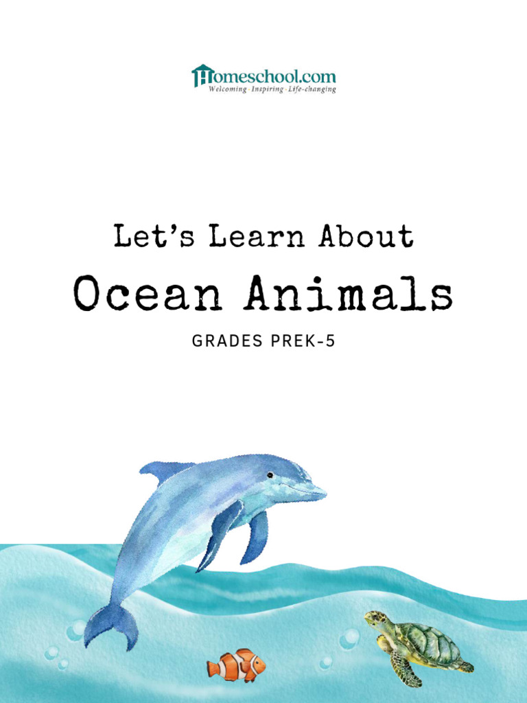Homeschool Ocean Animals Unit Study Compressed | PDF | Oceans | Pacific ...