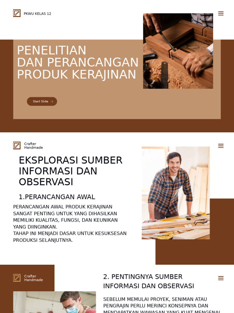 Wood Handmade Craft Presentation | PDF