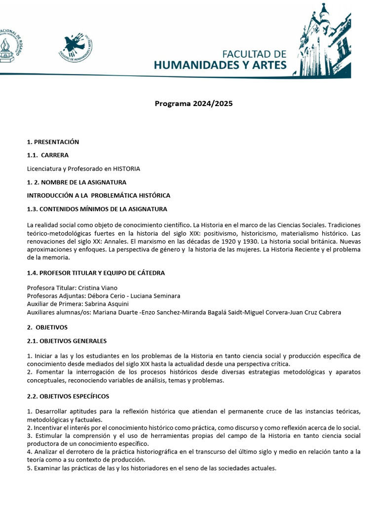 programa-iph-2024-2025 | PDF | Friedrich Engels | Karl Marx