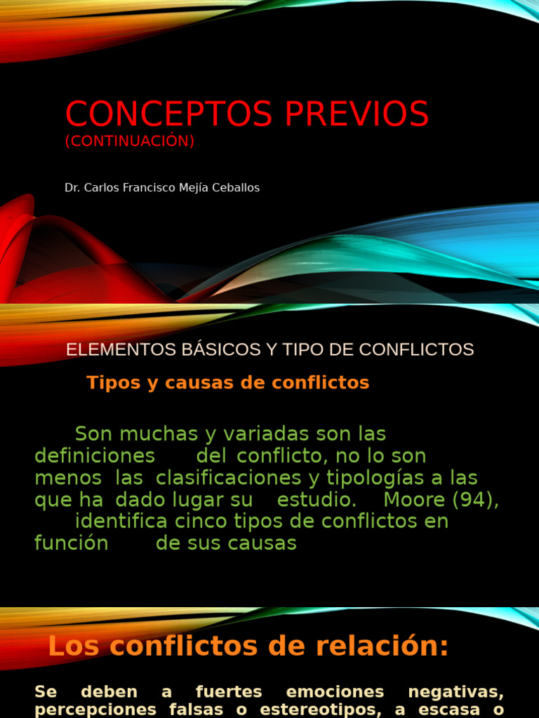 Conceptos Previos (Continuación) | PDF | Conflicto (proceso) | Sicología