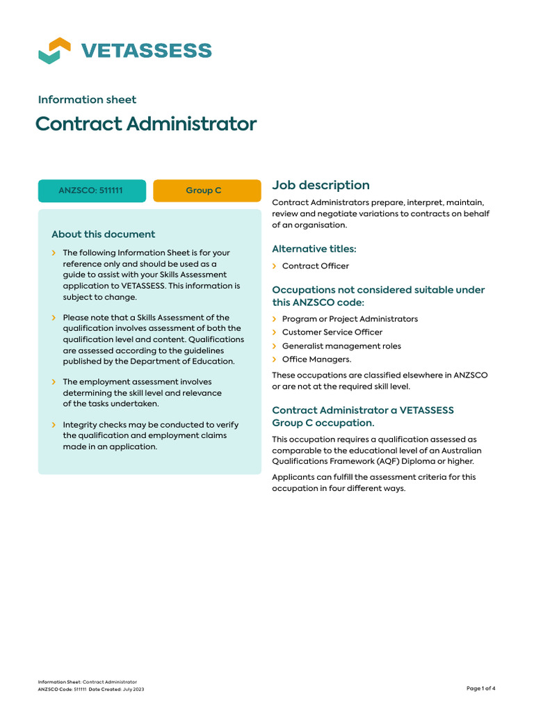 Contract Administrator | PDF | Employment | Diploma