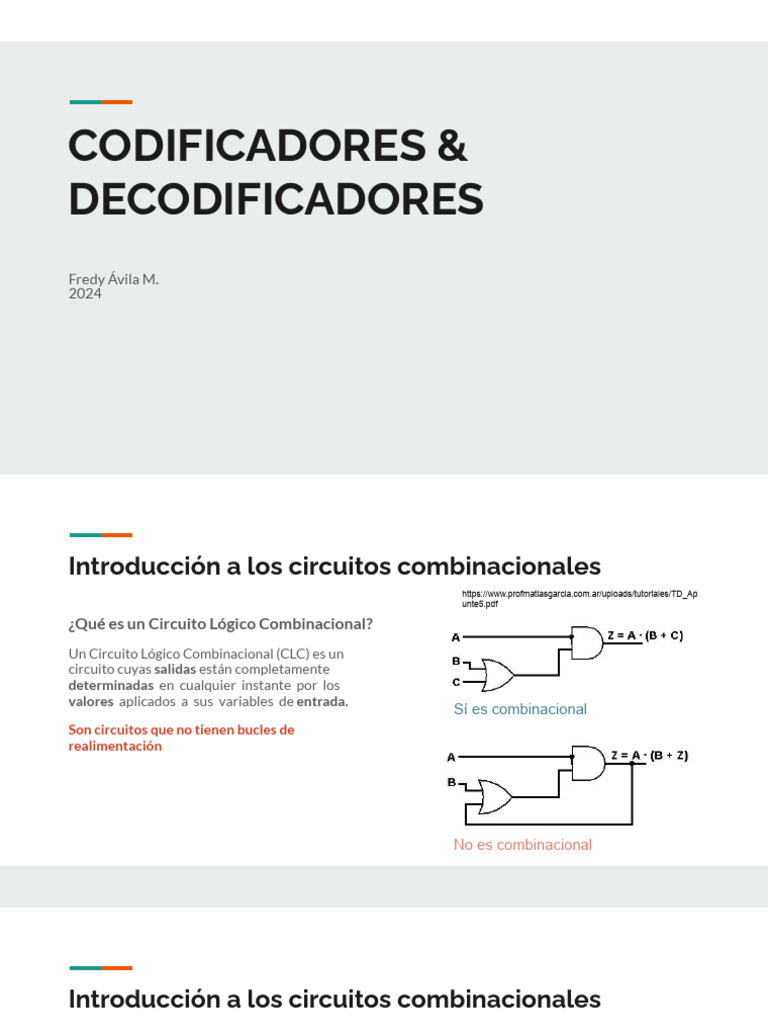 Codificadores y Decodificadores | PDF | Puerta lógica | Decimal codificado en binario