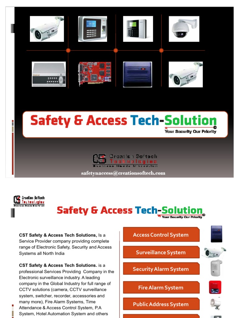 Safety & Access Tech - Solution - CST | PDF | Security Alarm ...