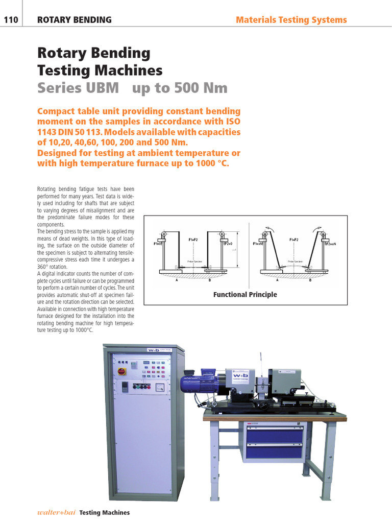 Rotary Bending Fatigue Test Machines | PDF | Bearing (Mechanical ...