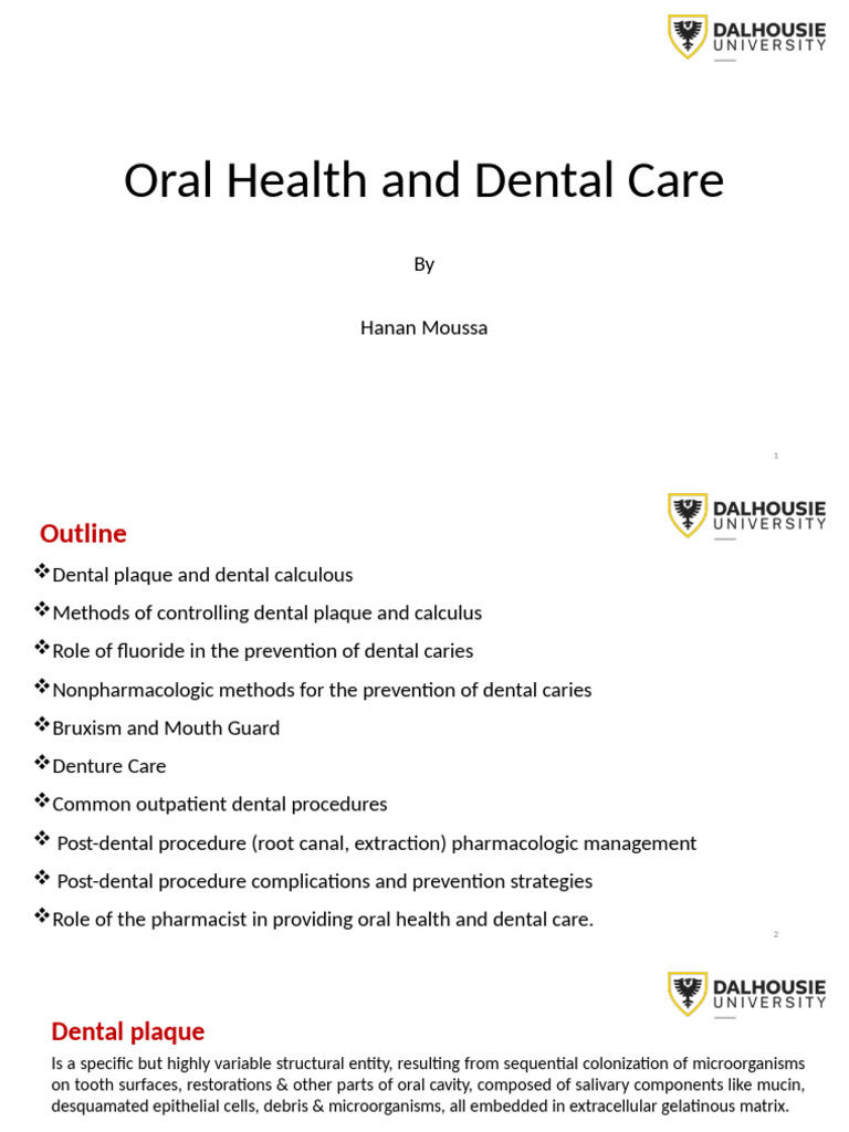 Oral Health Guide for Pharmacists | PDF | Oral Hygiene | Human Tooth