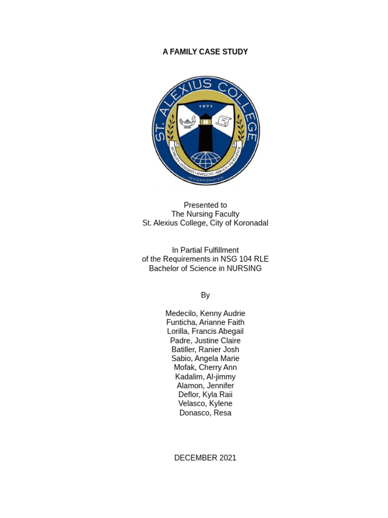 Family Nursing Case Study Analysis | PDF | Health Care