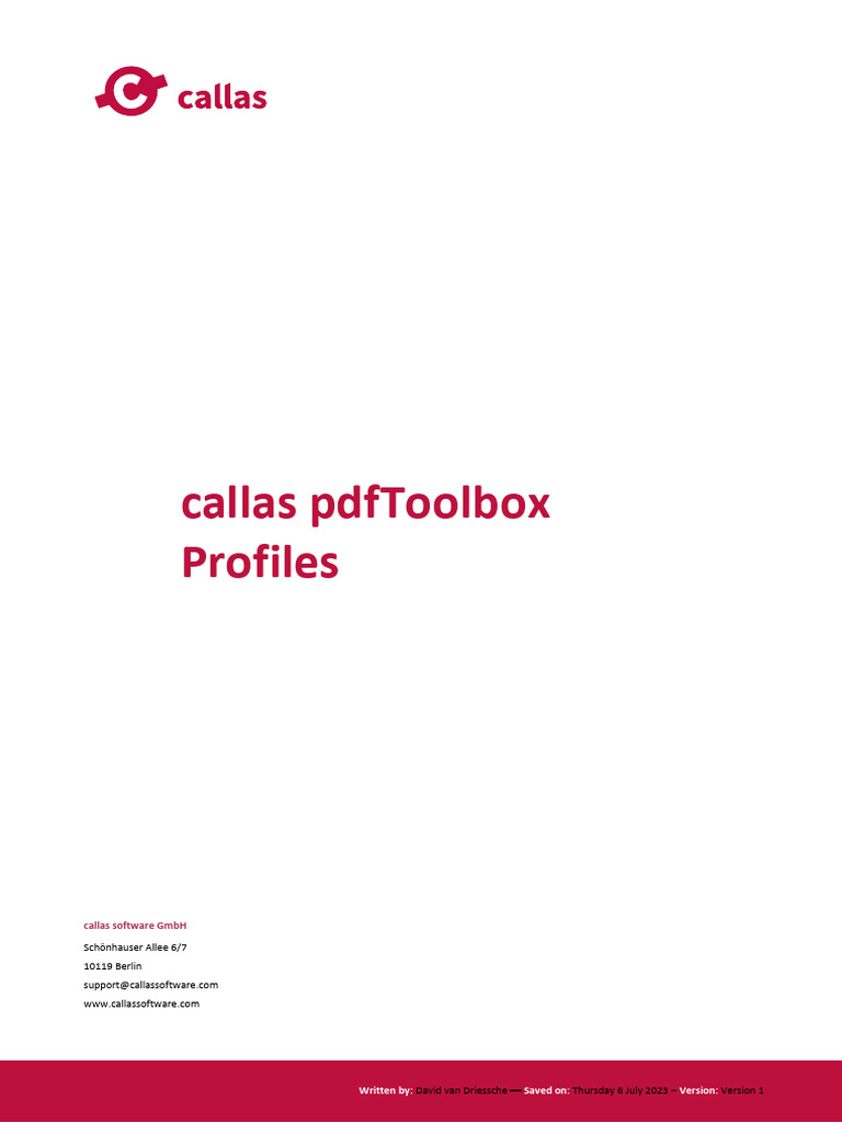 Callas Pdftoolbox Profiles | PDF | Software Engineering | Computing