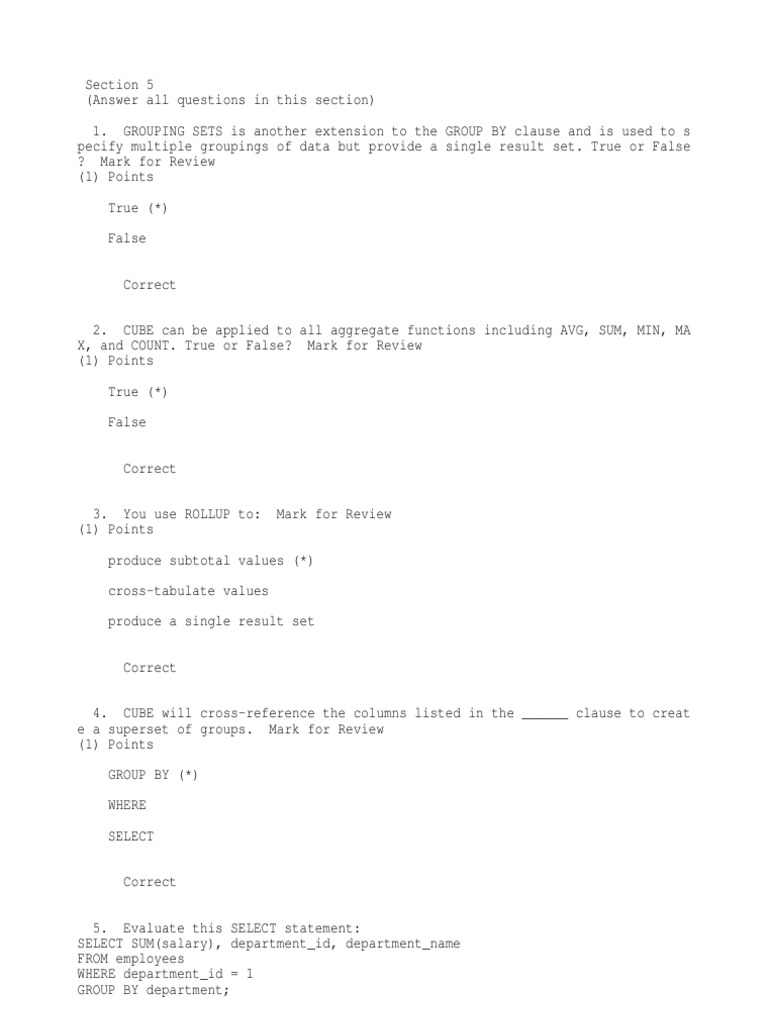Group Functions, Subqueries, and Set Operators in SQL | PDF ...