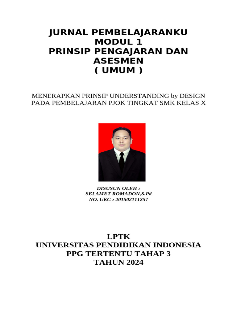 Jurnal Modul 1 PPG Pjok-Romadon | PDF