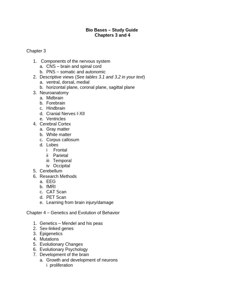 Study Guides - Chapters 3 and 4 | PDF | Social Science