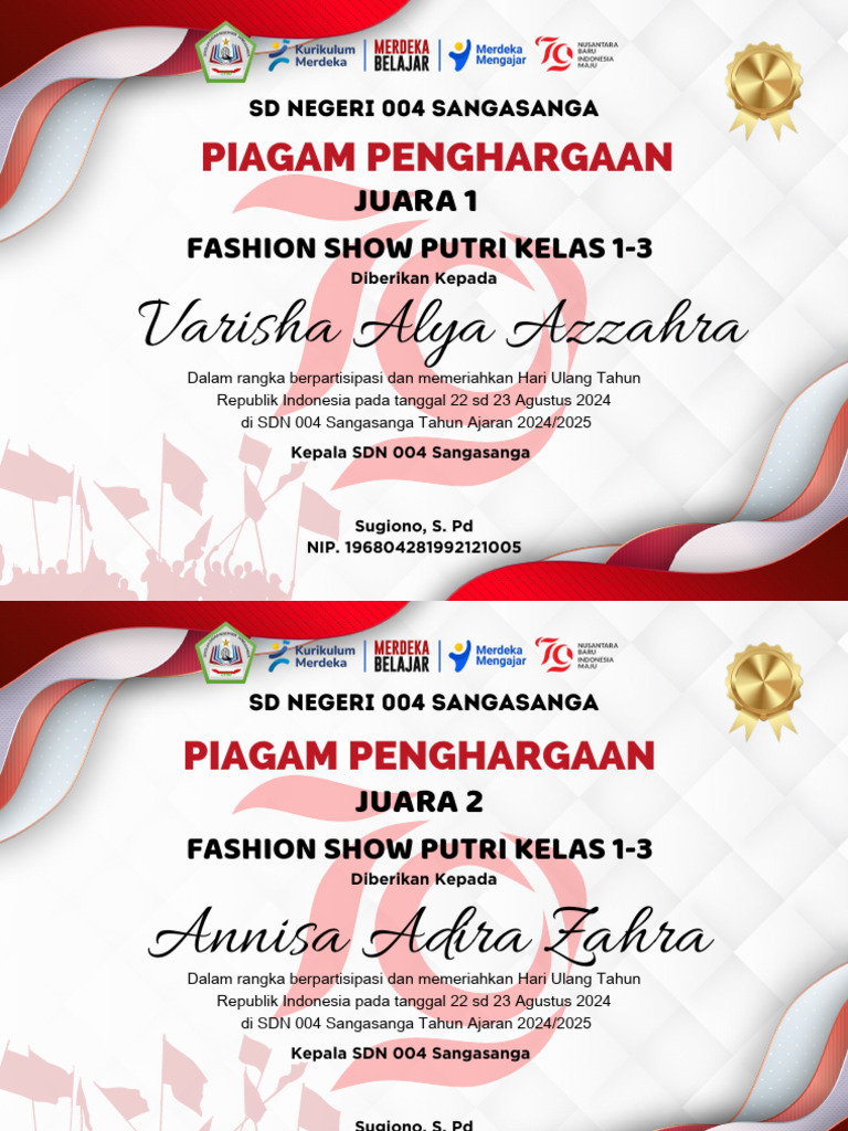 Piagam Lomba | PDF | Perjalanan | Gaya Hidup