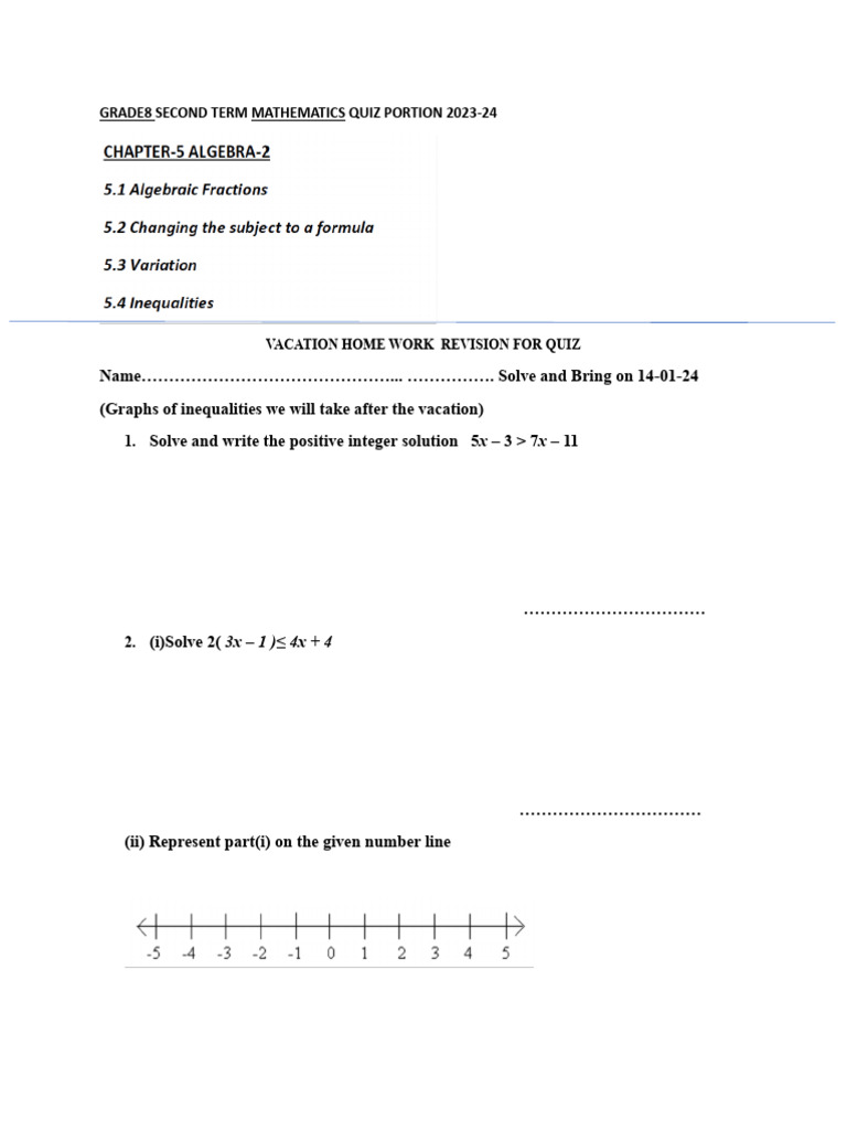 GRADE8__SECOND_TERM_QUIZ_PORTION_AND_H_HW (1) | PDF