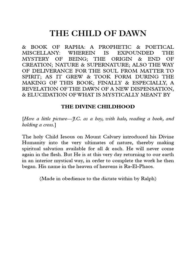 Chubb Child Dawn | PDF | Trinity | Biblical Magi