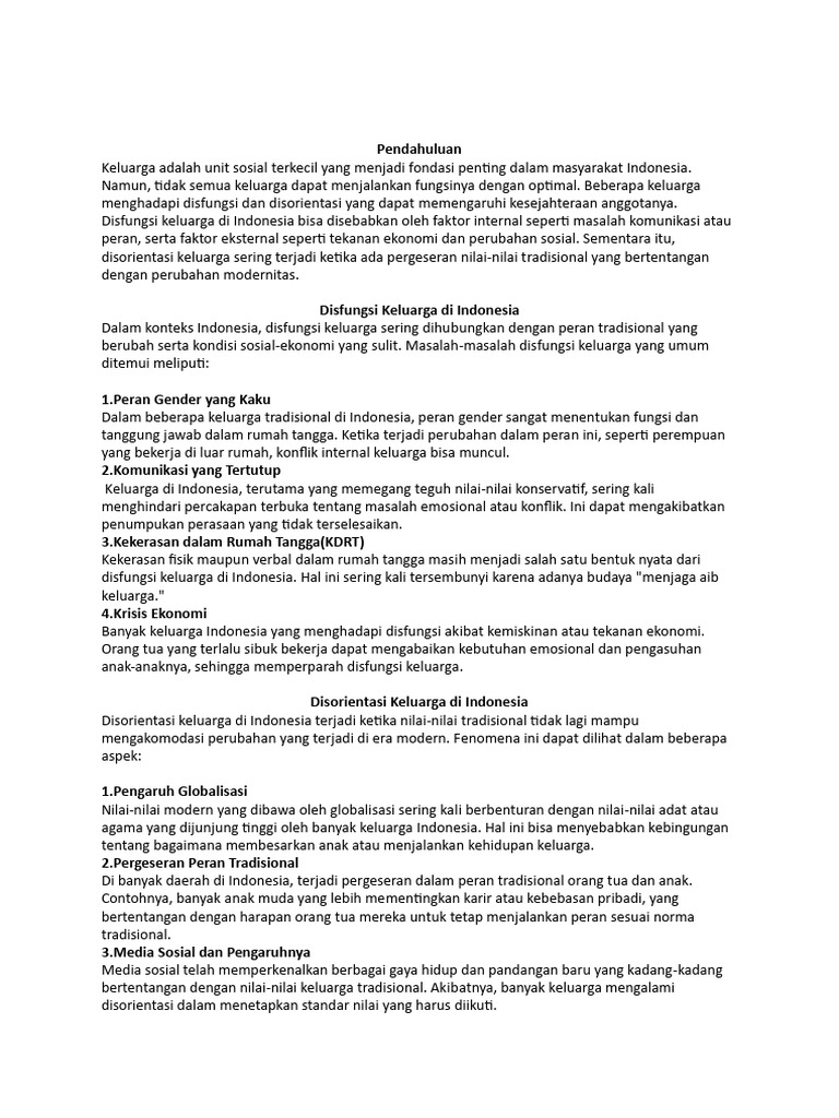 Tugas 5 Ikk Resume Tentang Difungsi Dan Disorientasi Keluarga | PDF | Pengembangan Diri ...