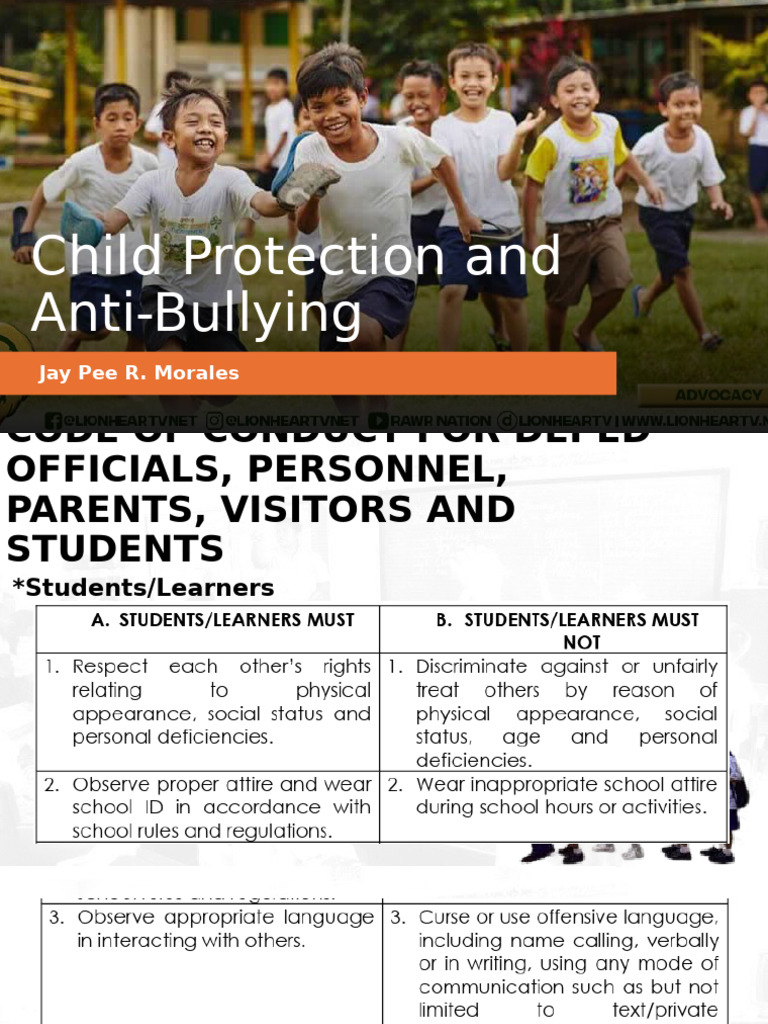 Child Protection Policy and Anti Bullying Manual | PDF