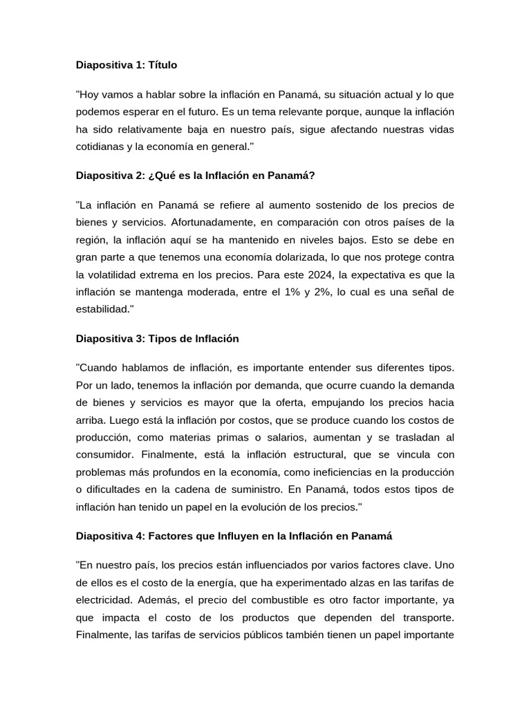 Diapositiva 1 Charla | PDF | Inflación | Precios