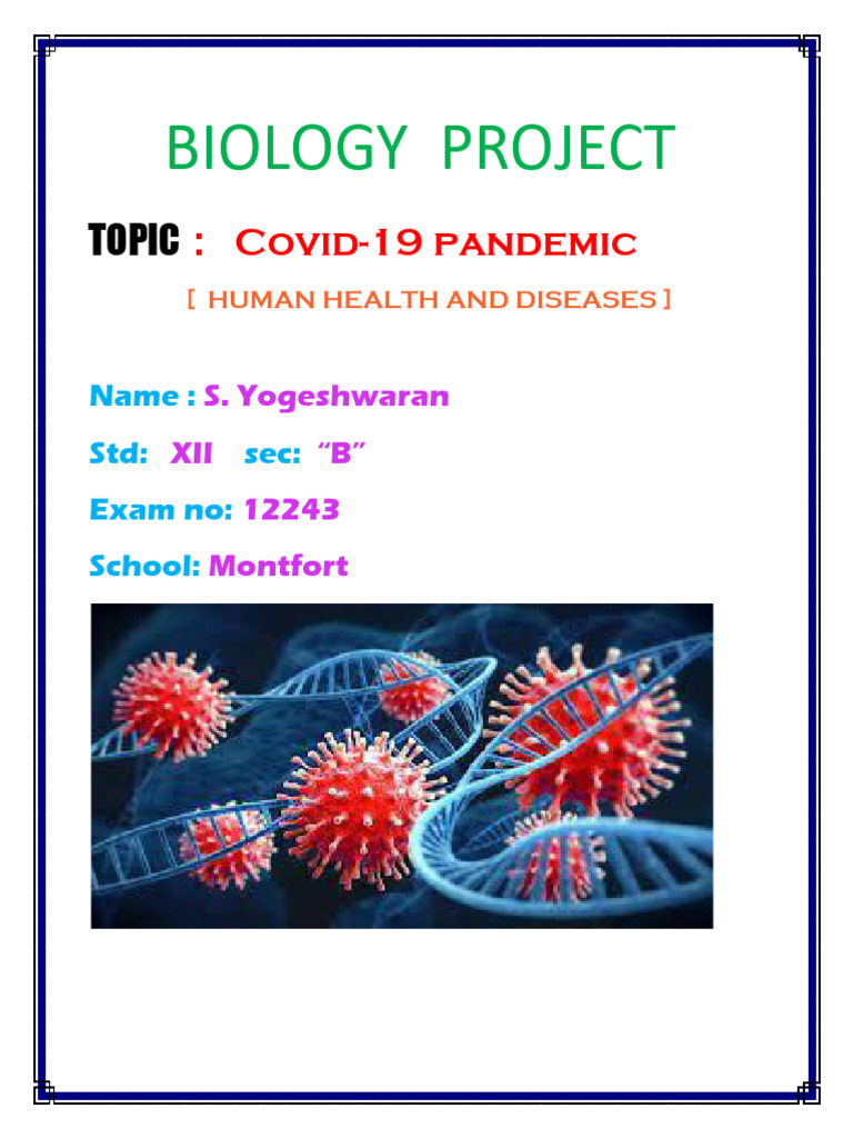 Biology Project Class 12 - B Yogi | PDF | Virus | Infection