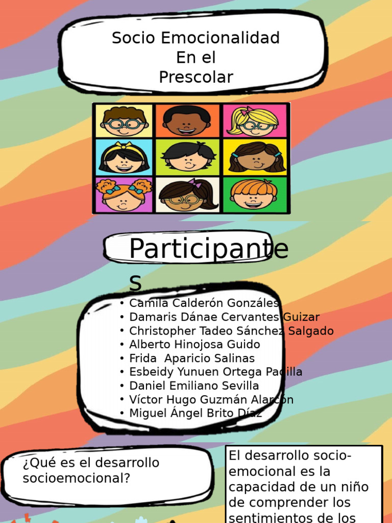 Desarrollo Socioemocional en Niños | PDF | Las emociones | Pedagogía