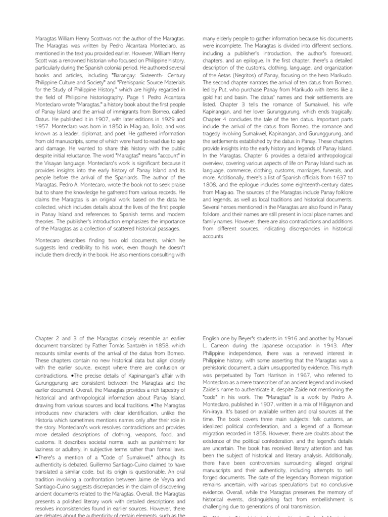 The Maragtas | PDF | History