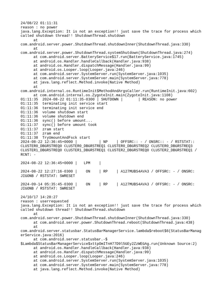 Power Off Reset Reason Pdf Programming Paradigms Object Computer Science