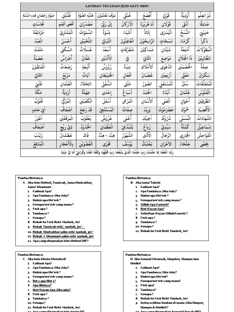 Latihan Jilid 1 MHN | PDF