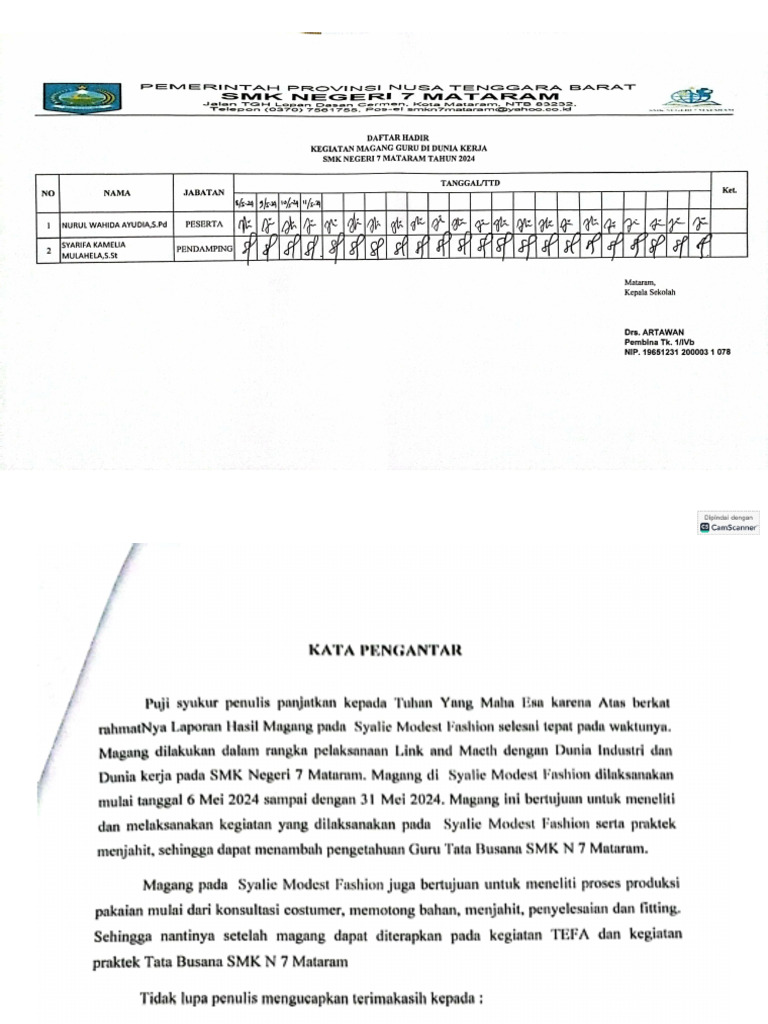 Absen Magang 2024 | PDF