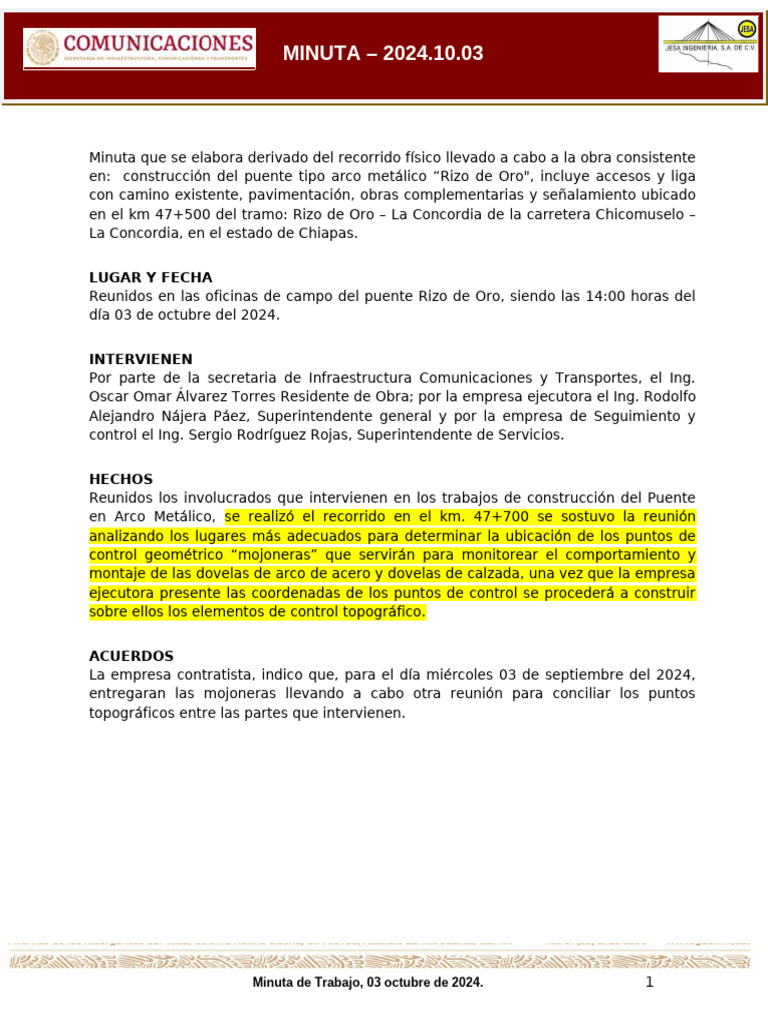 EP.008 C583 Minuta 2024.10.03 | PDF | Tecnología