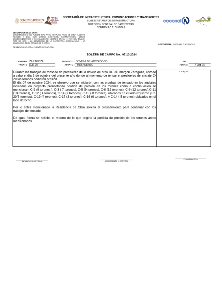 Informe de Presfuerzo en Dovela DC-3D | PDF