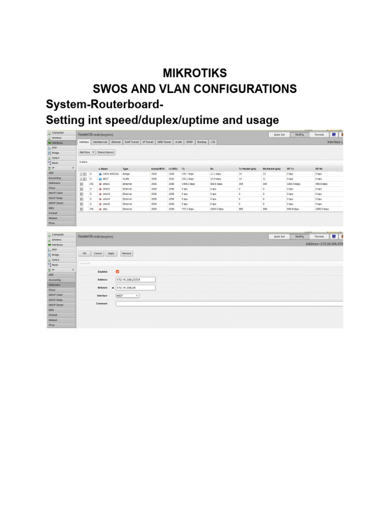 MIKROTIKS SU 1234 | PDF | Router (Computing) | Computer Network