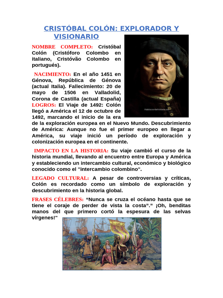 Cristóbal Colón | PDF