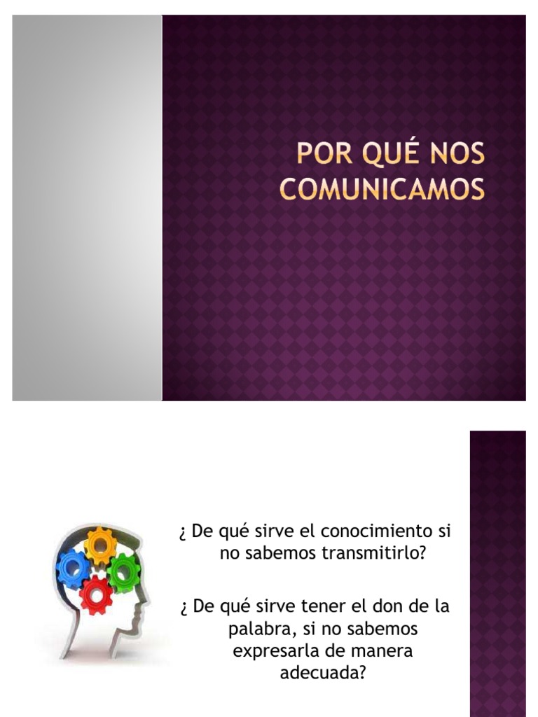 Por Qué Nos Comunicamos | PDF