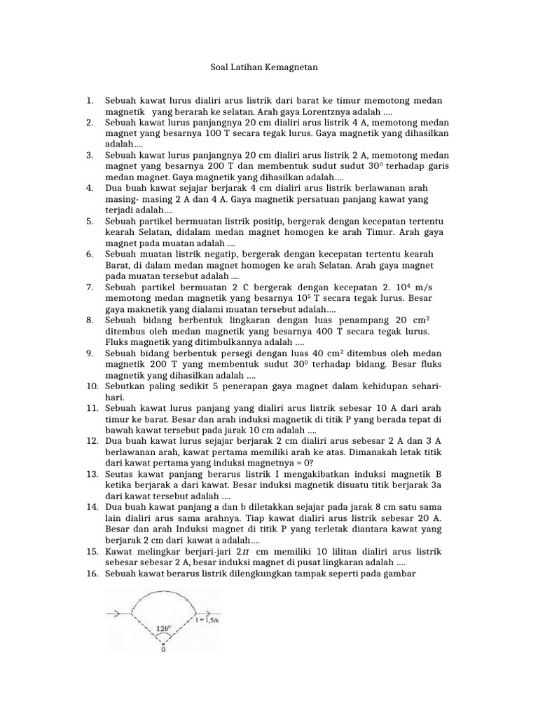 Soal Latihan Kemagnetan | PDF
