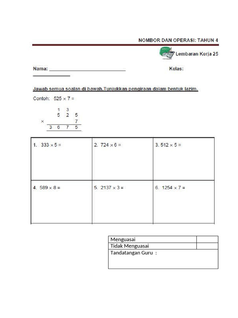 Math T4 Darab Lembaran | PDF