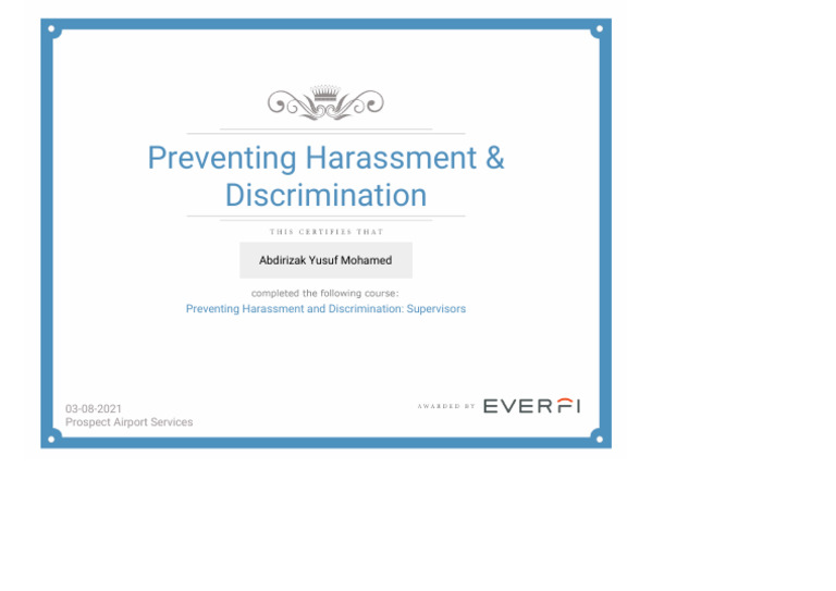 Preventing Harassment Discrimination | PDF
